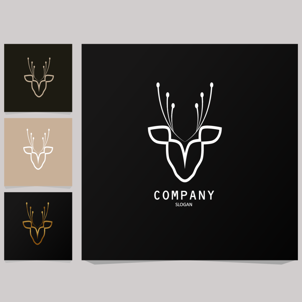 Modern logo design template, Dear line art logo - MasterBundles