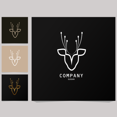 Modern logo design template, Dear line art logo - MasterBundles
