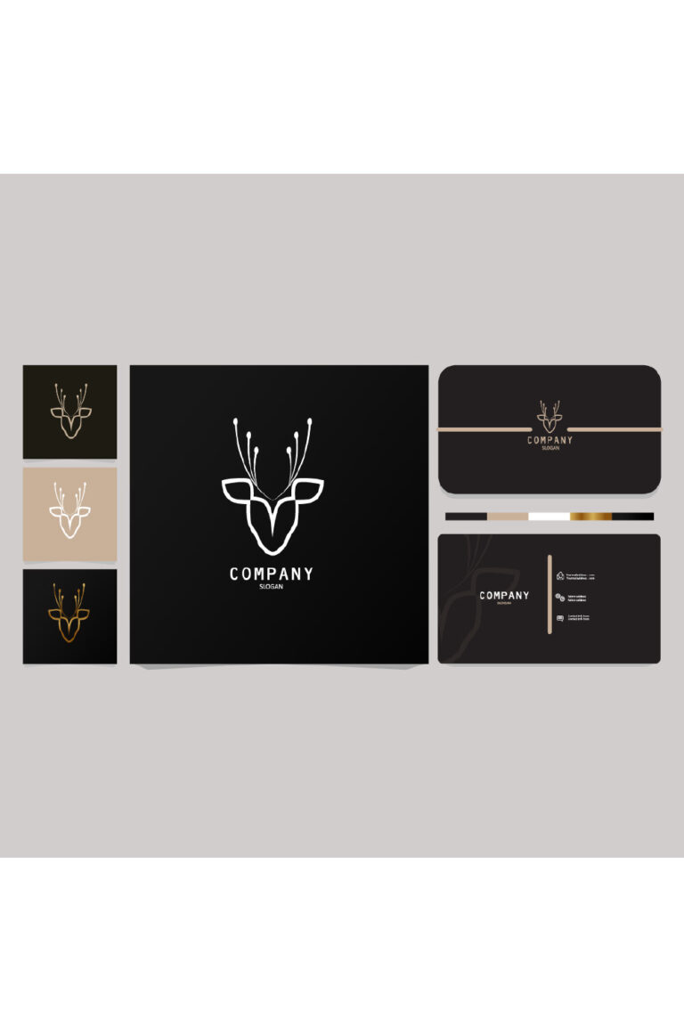 Modern logo design template, Dear line art logo - MasterBundles
