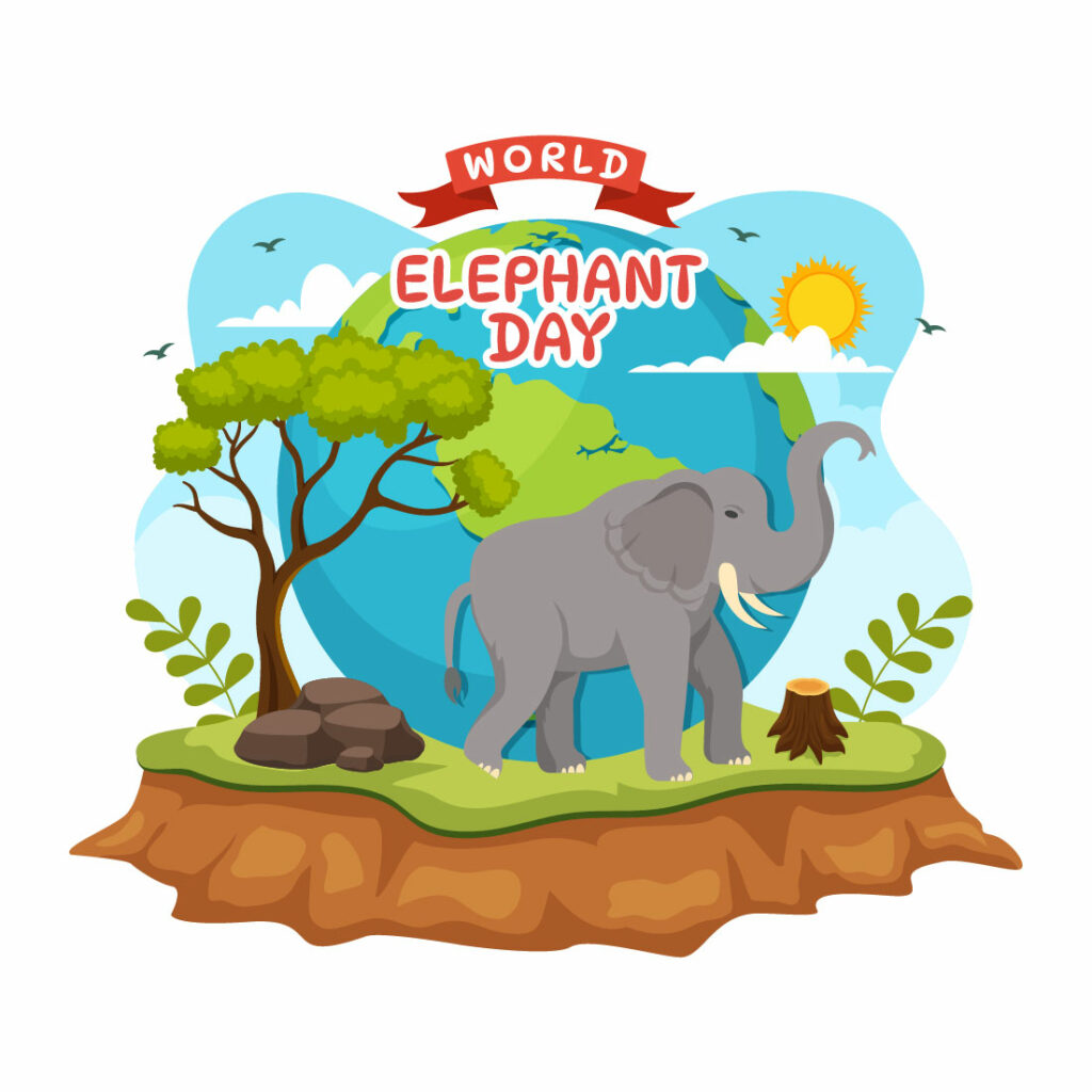 14 World Elephant Day Vector Illustration - MasterBundles