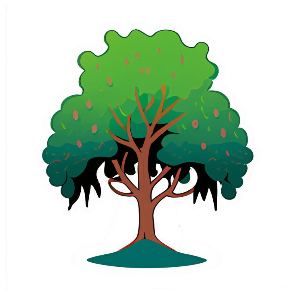 16pcs Tree Sticker Set Design and Illustration - MasterBundles