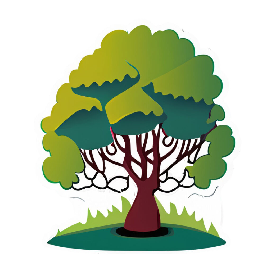 16pcs Tree Sticker Set Design and Illustration - MasterBundles