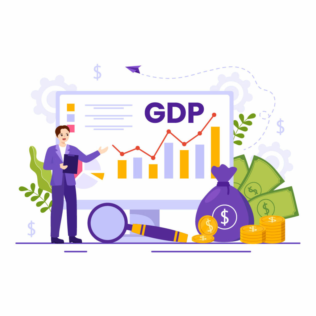 14 GDP or Gross Domestic Product Illustration - MasterBundles