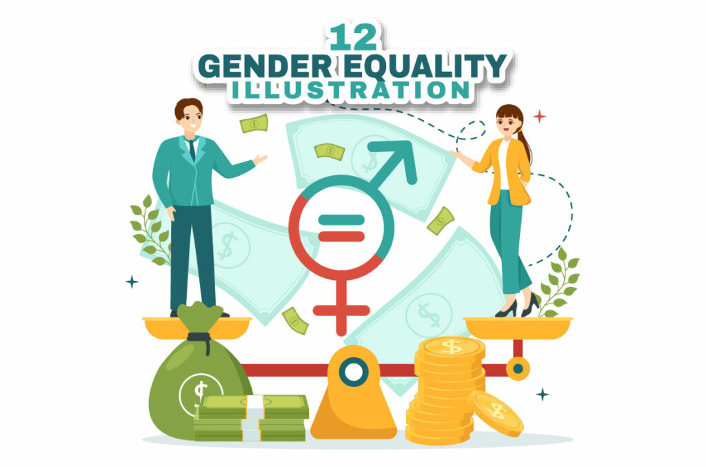 12 Gender Equality Vector Illustration - MasterBundles