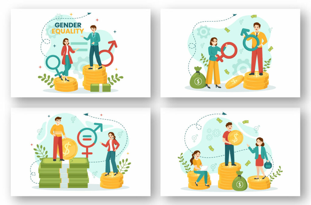 12 Gender Equality Vector Illustration - MasterBundles