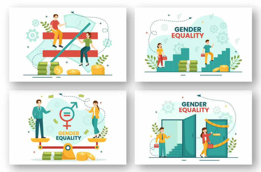12 Gender Equality Vector Illustration - MasterBundles