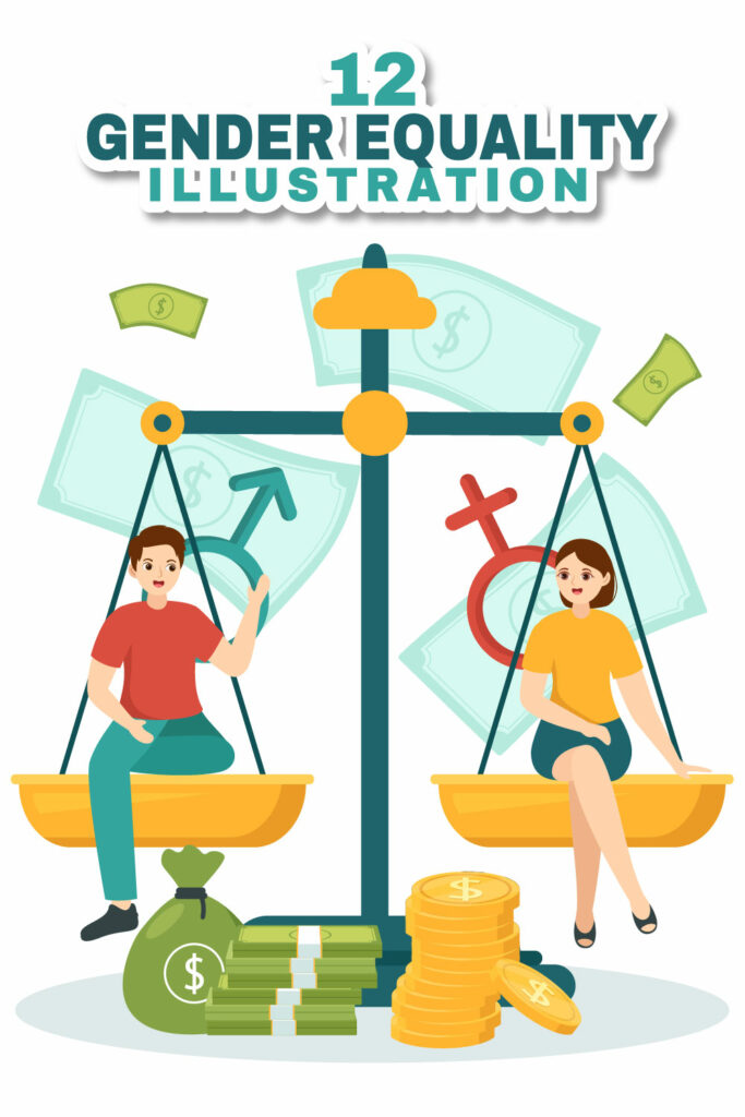 12 Gender Equality Vector Illustration - MasterBundles
