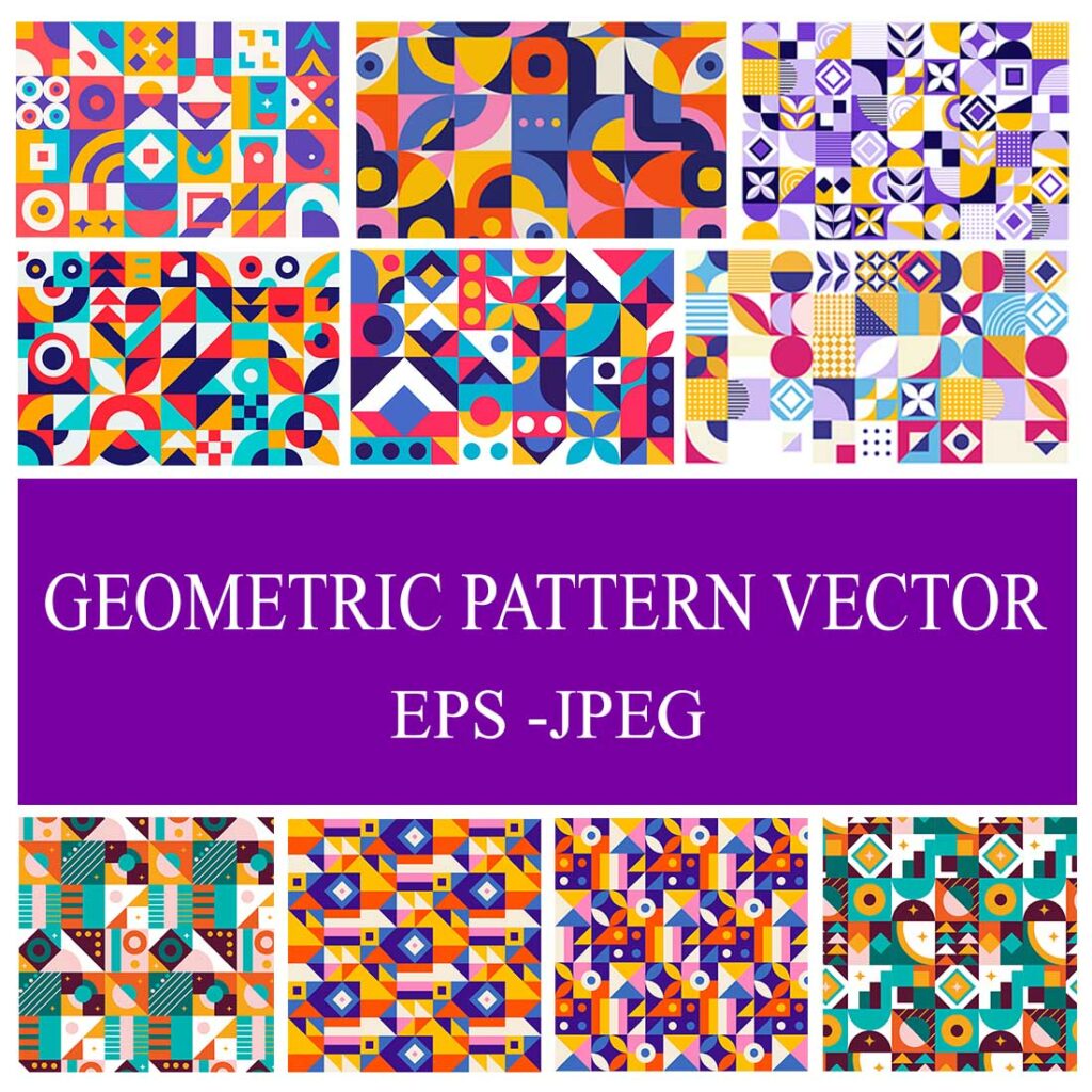 GEOMETRIC PATTERNS VECTOR BUNDLE - MasterBundles