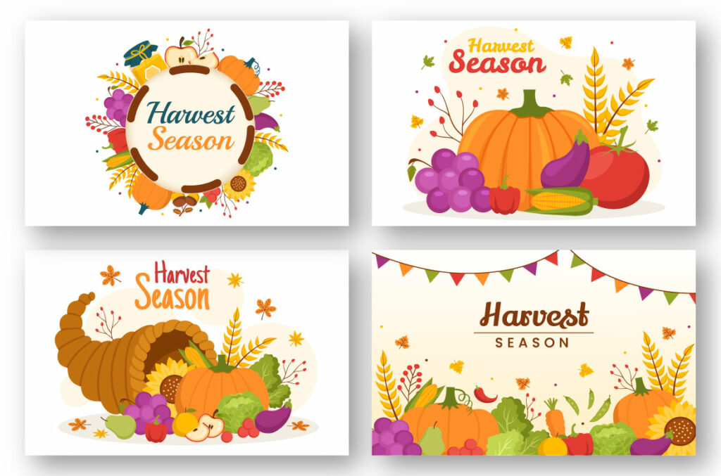 15 Harvest Season Vector Illustration - MasterBundles
