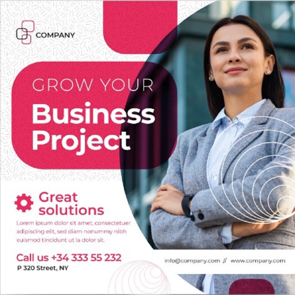 Business woman flyer template - MasterBundles