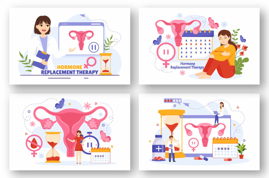 13 Hormone Replacement Therapy Illustration - MasterBundles