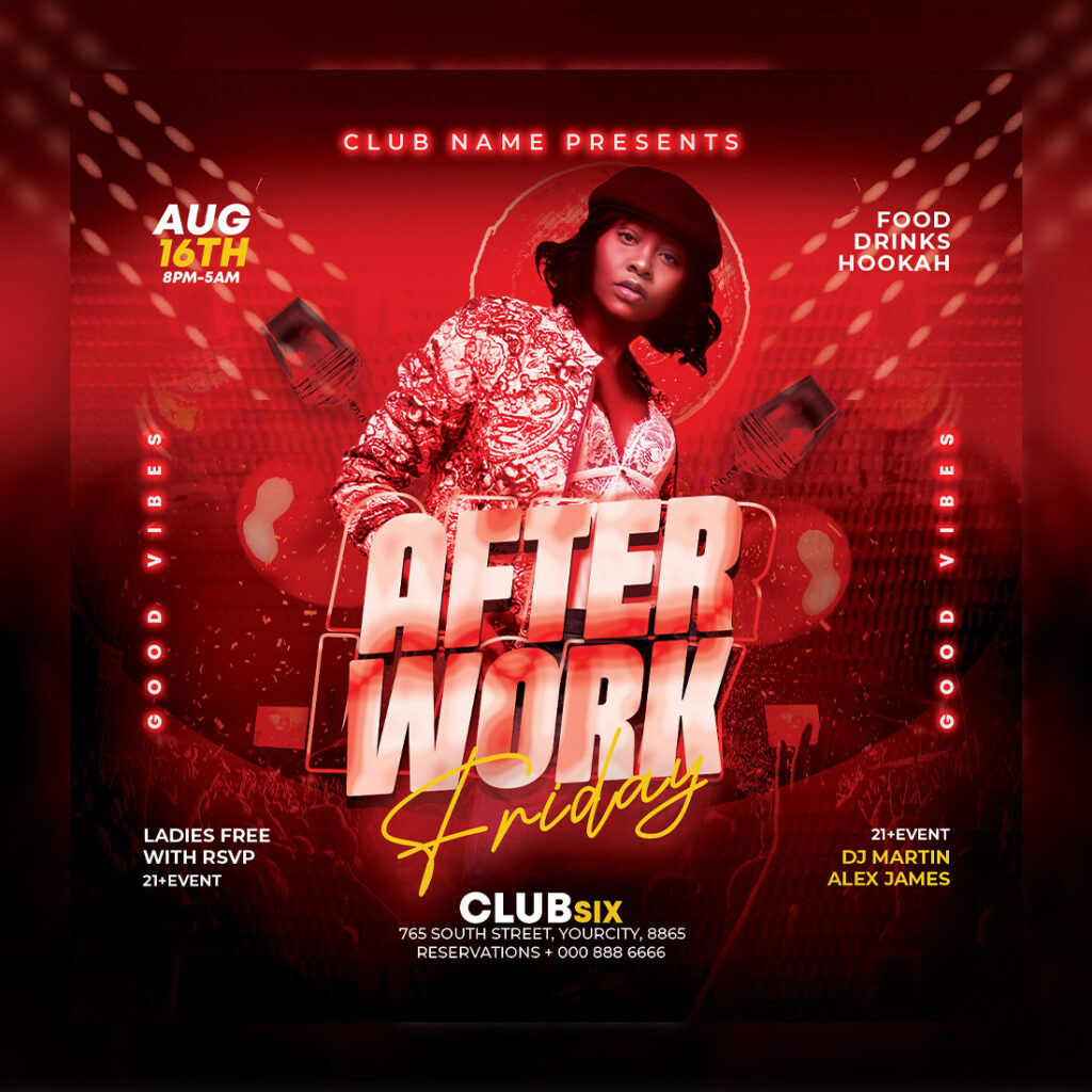 After Work Ladies Night Party Event Flyer - MasterBundles