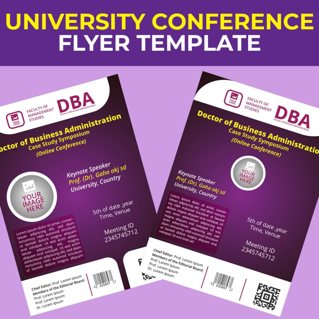 University conference flyer template - MasterBundles