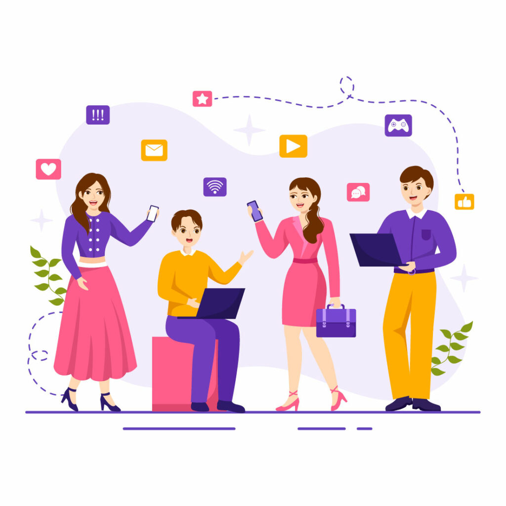 12 Internet Addiction Vector Illustration - MasterBundles