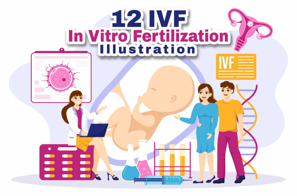 12 IVF or In Vitro Fertilization Illustration - MasterBundles