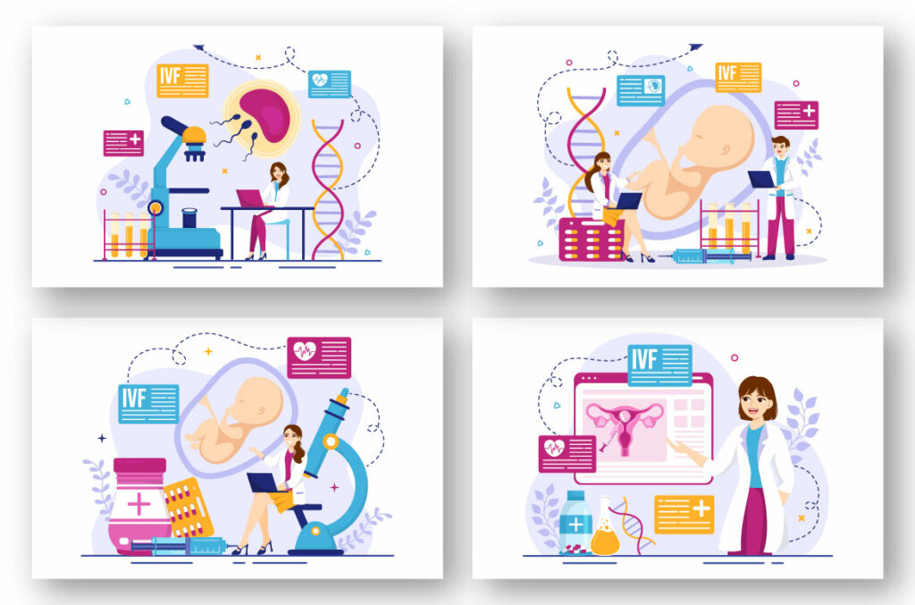 12 IVF or In Vitro Fertilization Illustration - MasterBundles