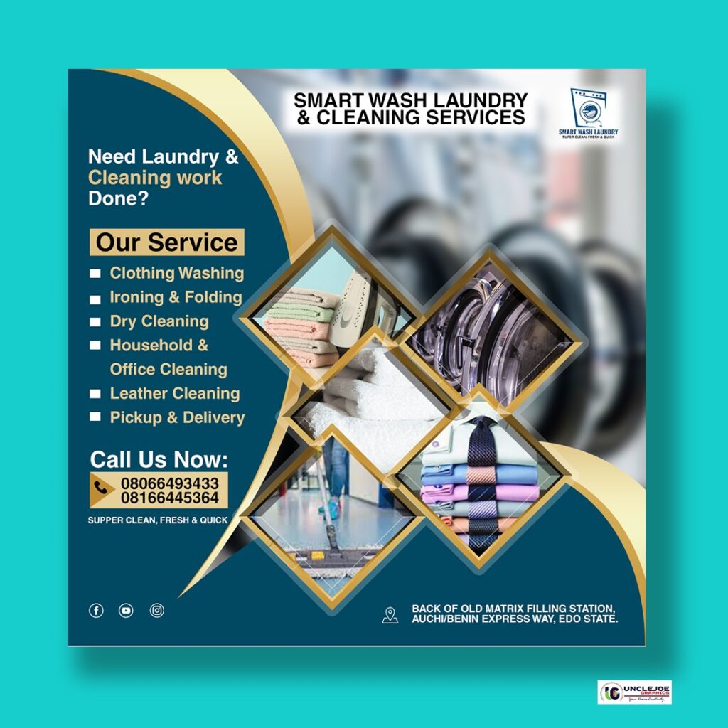 Laundry and Cleaning Service Banner Post - MasterBundles