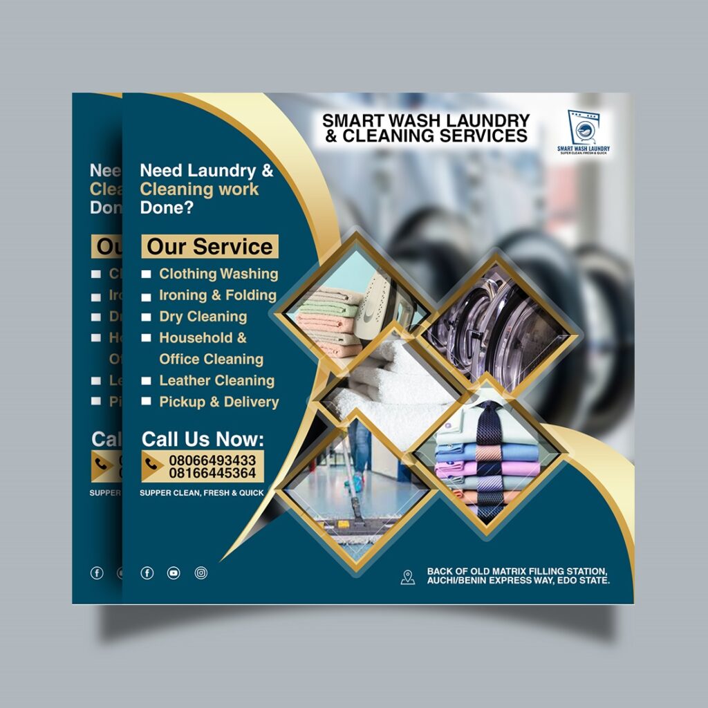 Laundry and Cleaning Service Banner Post - MasterBundles