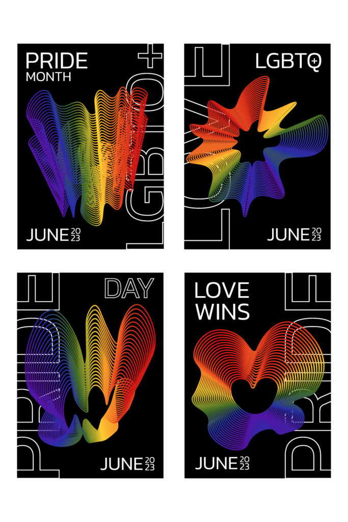 Сolorful Abstract LGBT Posters - MasterBundles