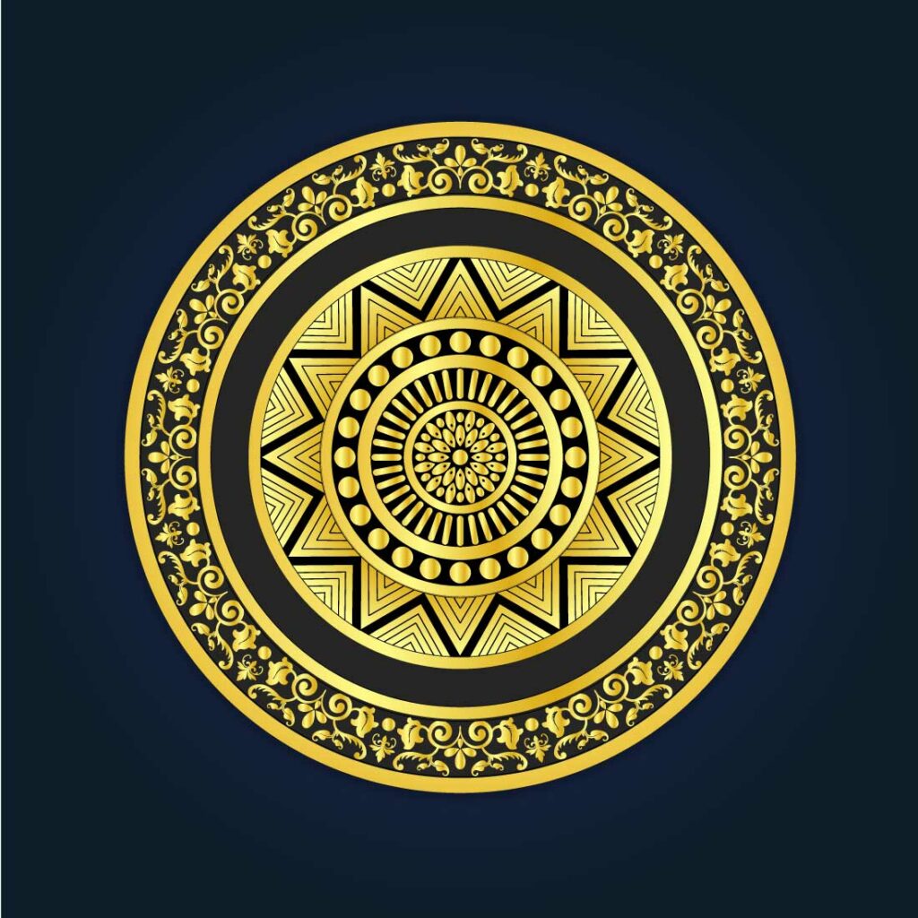 05pcs Exclusive, Elegant, Royal, Luxury Unique Mandala Design Template ...