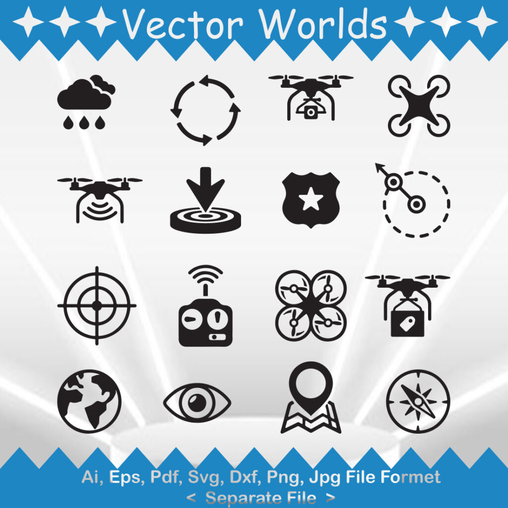 Quadcopter Icon SVG Vector Design. - MasterBundles