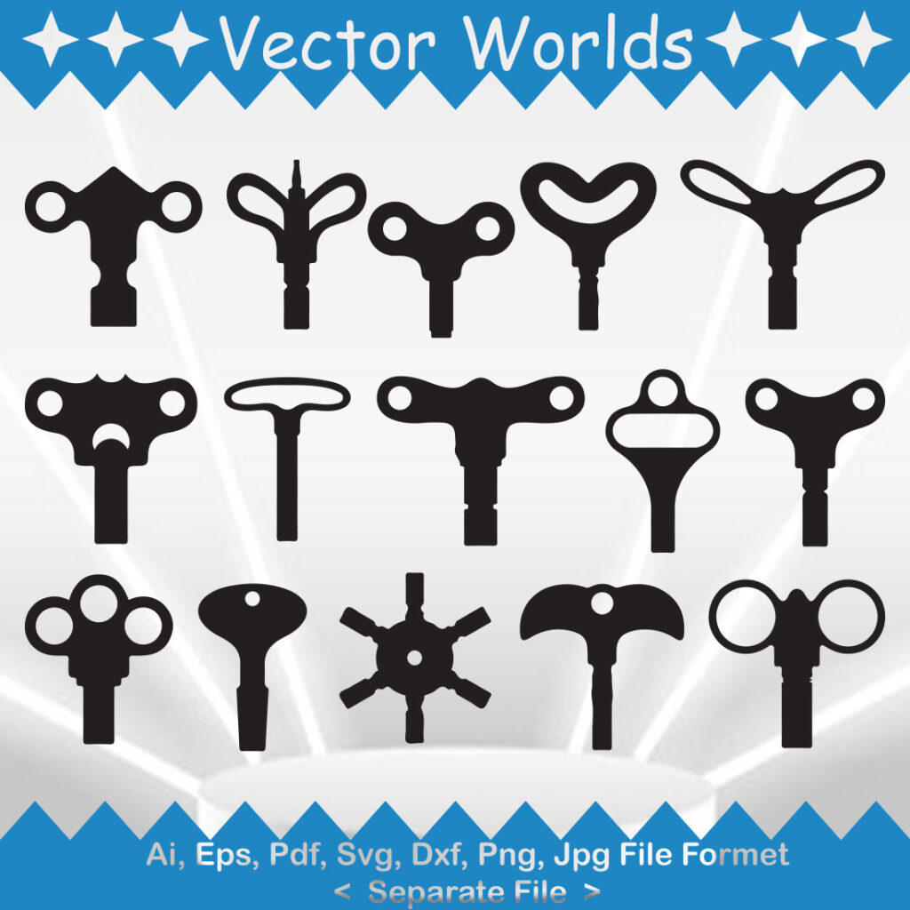 Wind Up Keys SVG Vector Design. - MasterBundles