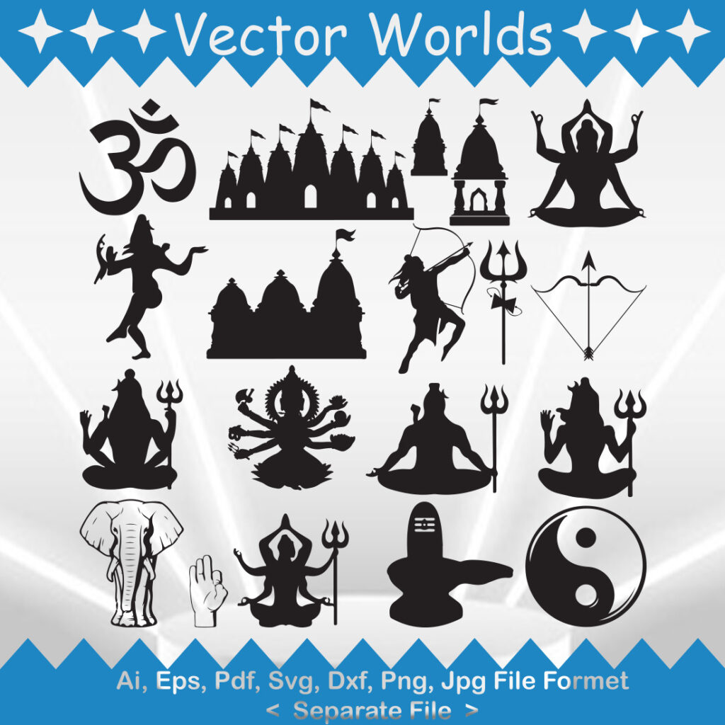 Hindu Religion SVG Vector Design. - MasterBundles