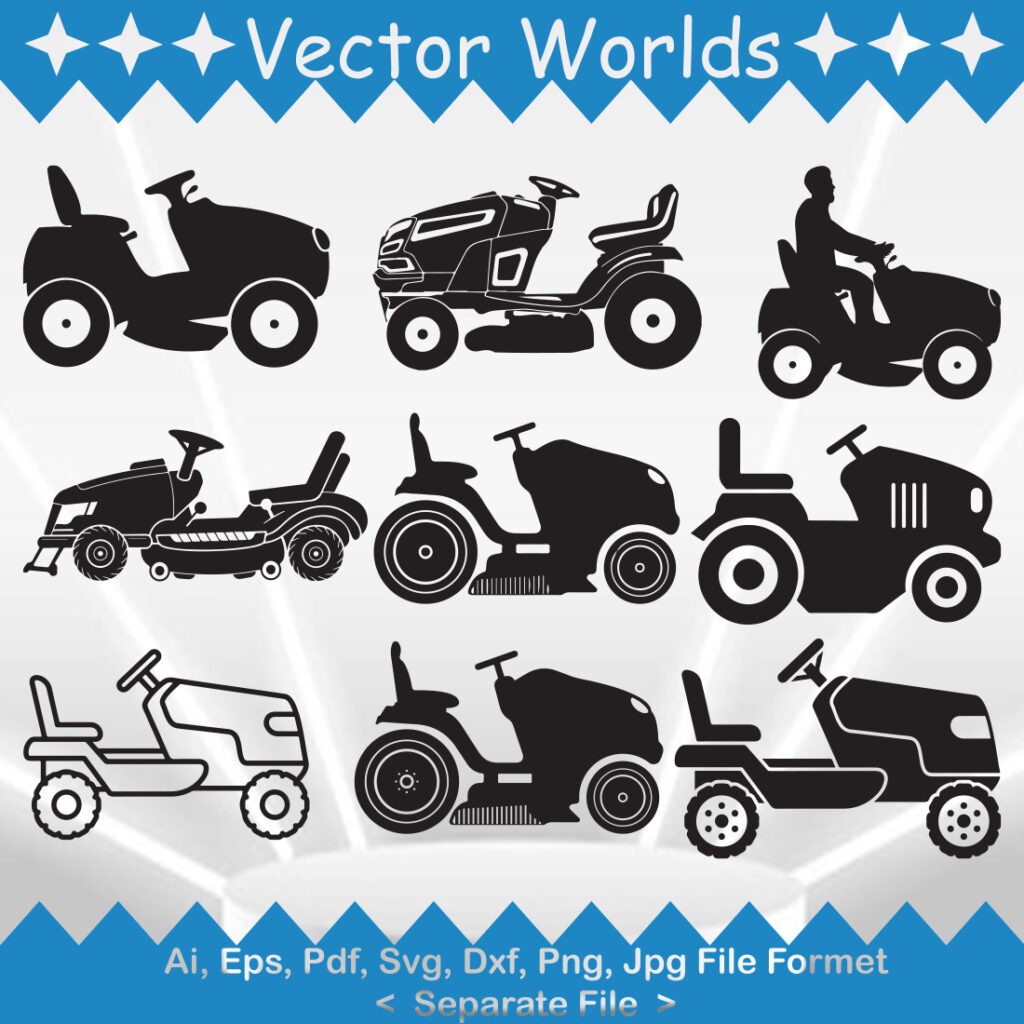 Riding Mower SVG Vector Design. - MasterBundles