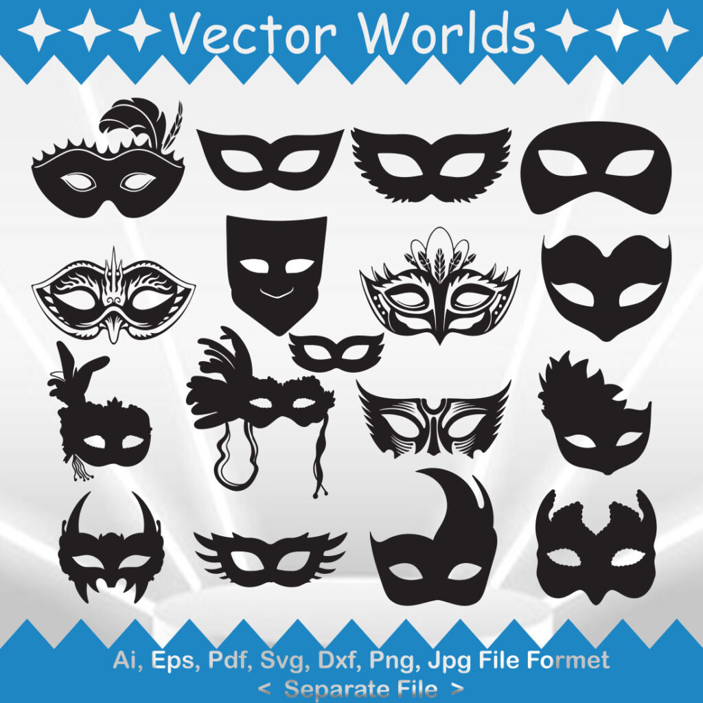 Masquerade Mask SVG Vector Design. - MasterBundles