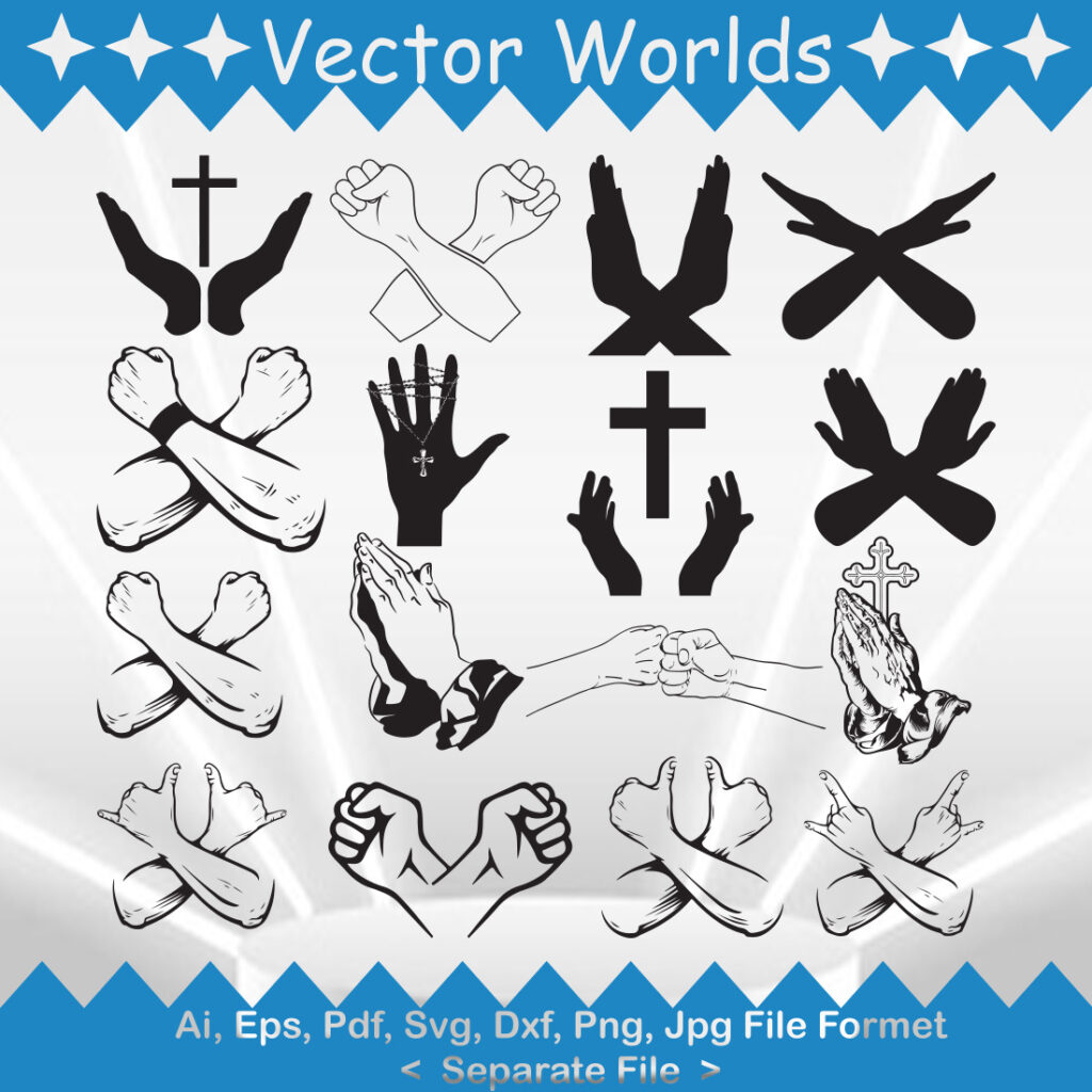 Cross Hand SVG Vector Design. - MasterBundles