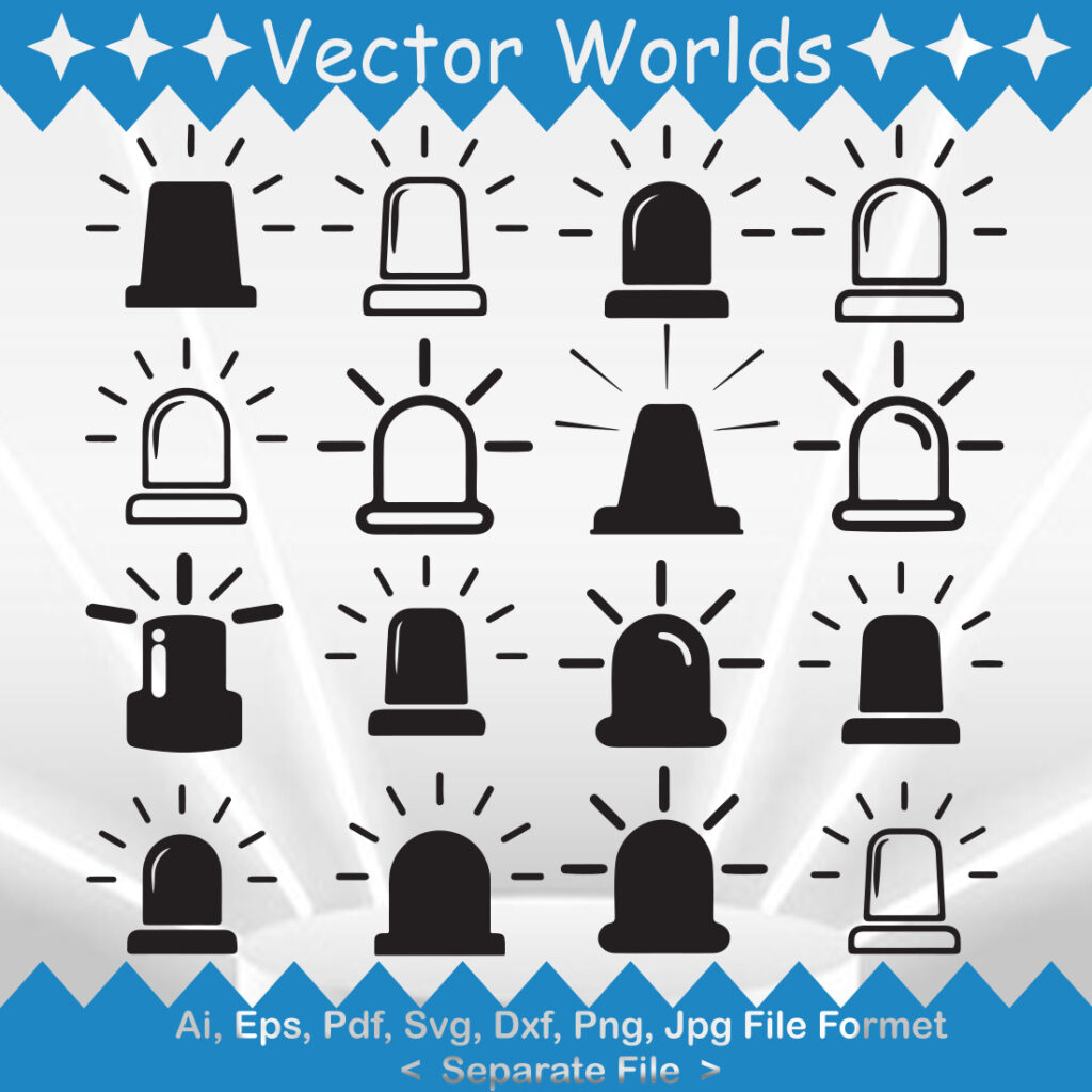 Flashing Light SVG Vector Design. - MasterBundles