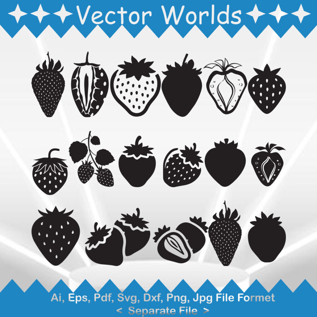 Strawberry SVG Vector Design. - MasterBundles