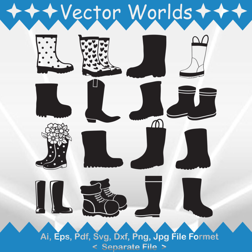 Rain Boots SVG Vector Design. - MasterBundles