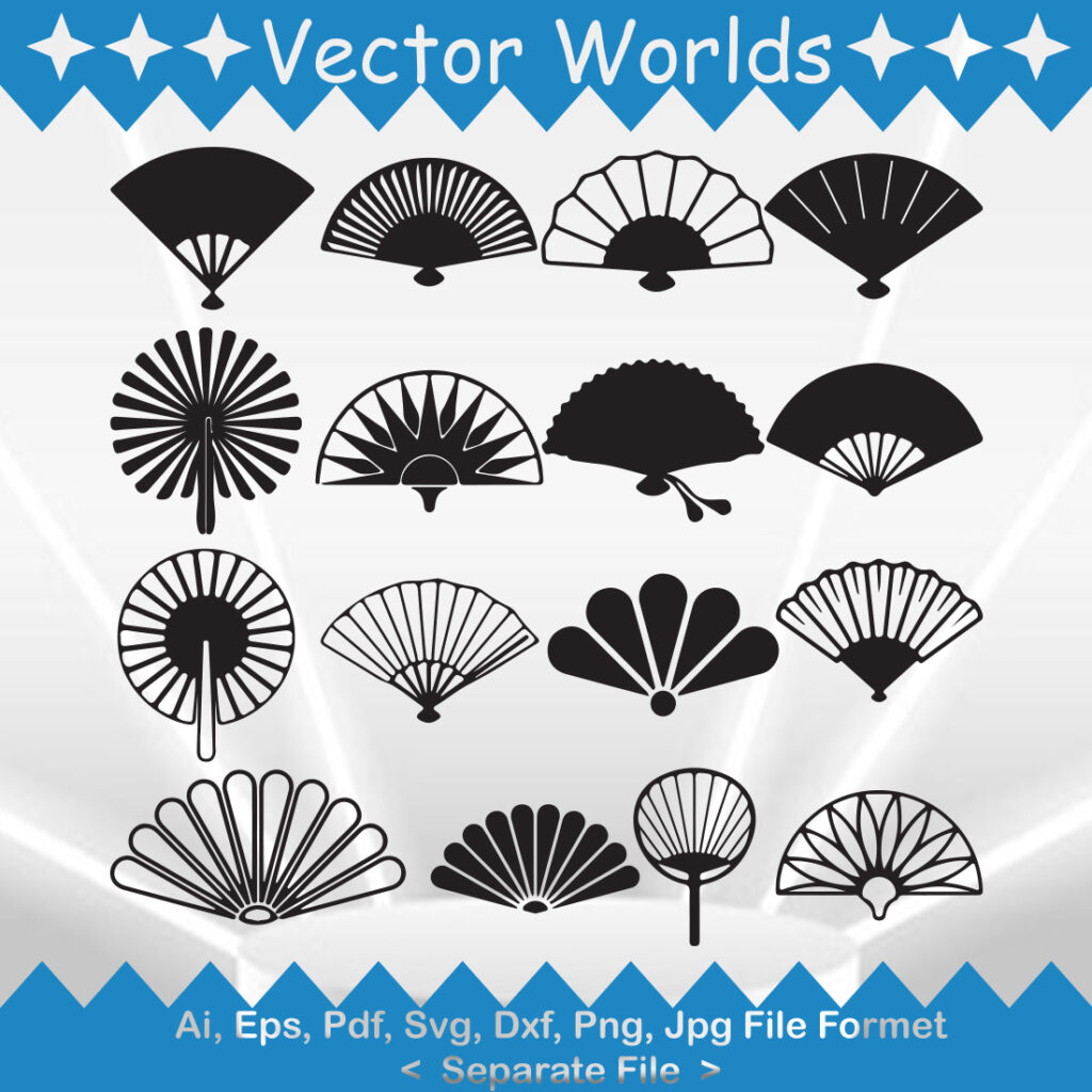 Hand Fan SVG Vector Design. - MasterBundles