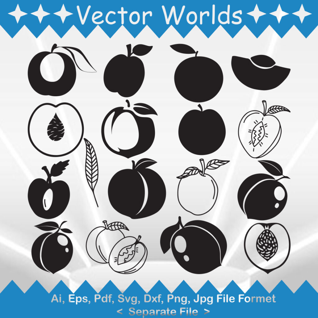 Peach SVG Vector Design. - MasterBundles