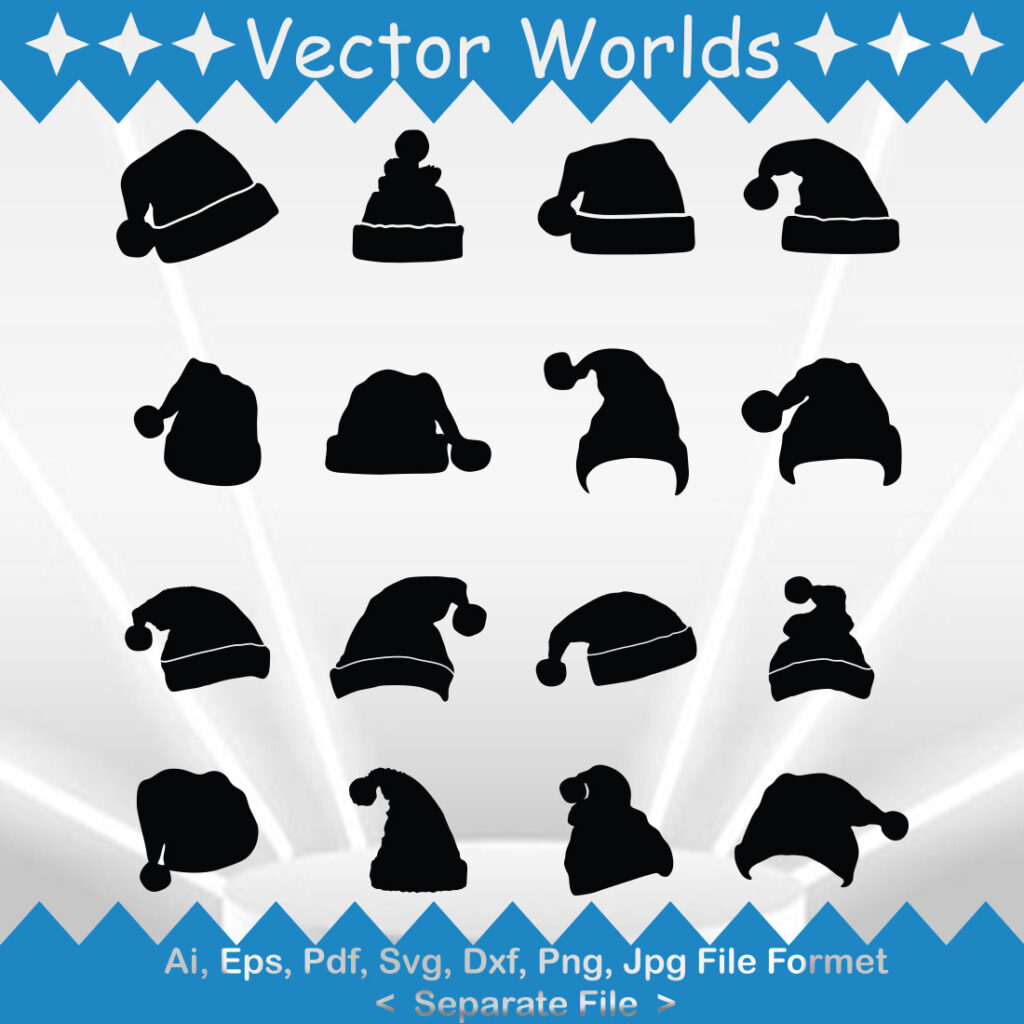 Santa Hats SVG Vector Design. - MasterBundles