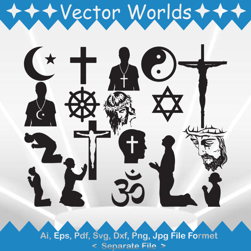 Religious People SVG Vector Design. - MasterBundles