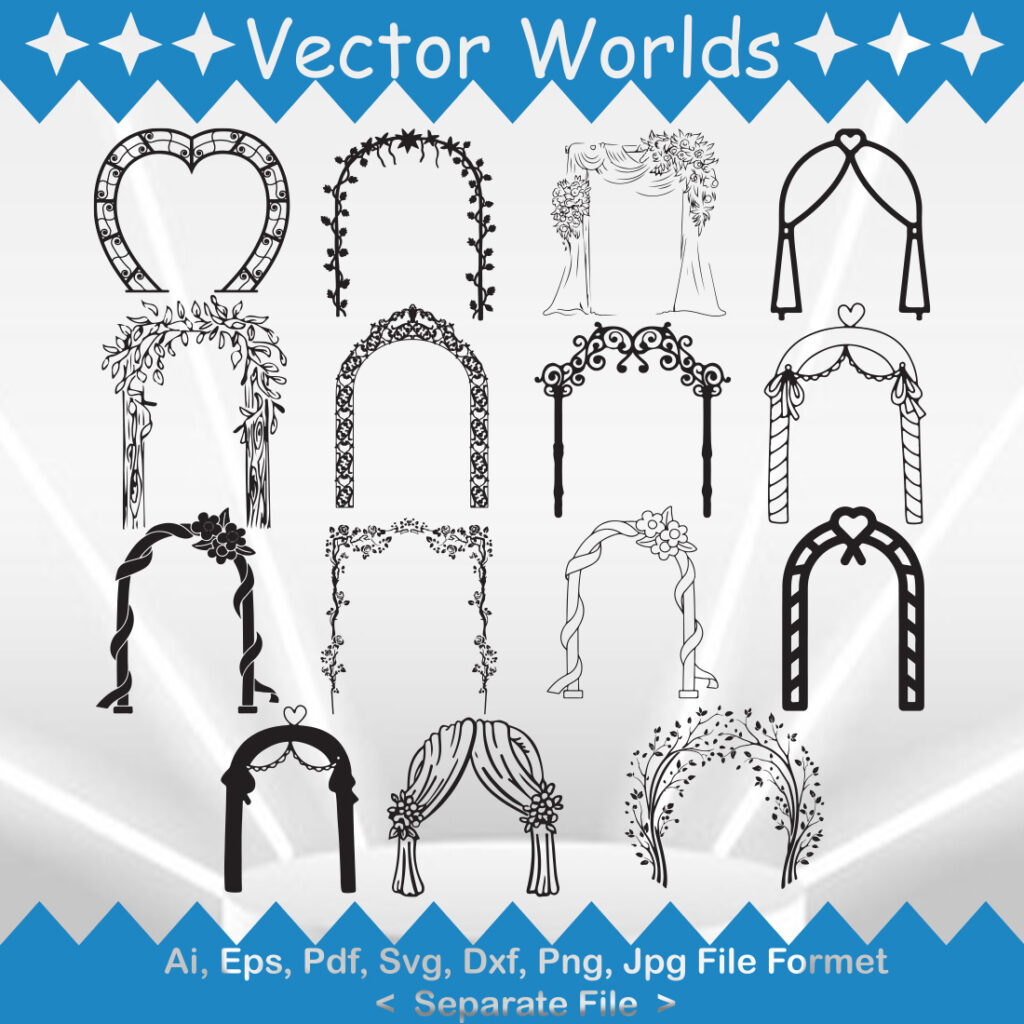 Wedding Arch SVG Vector Design. - MasterBundles