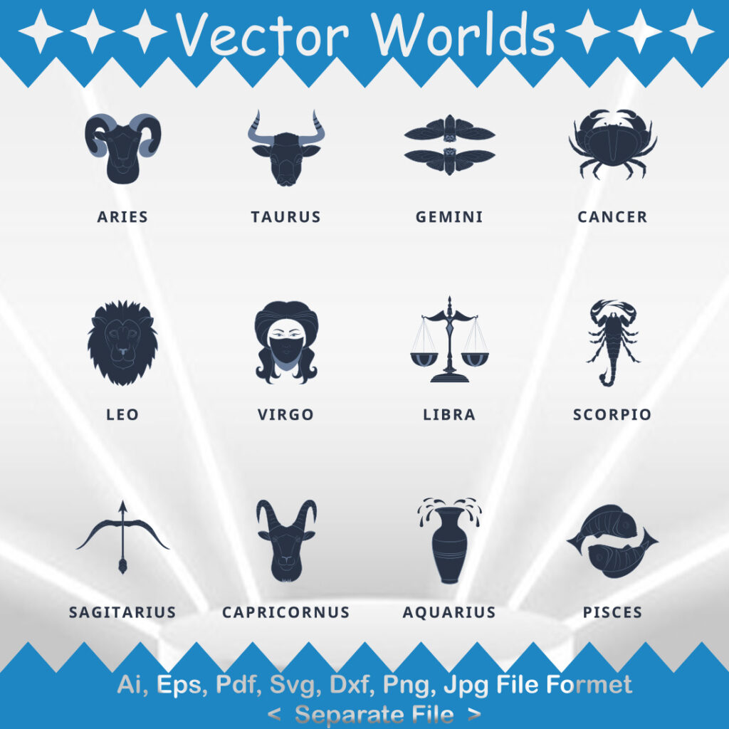 Zodiac Signs SVG Vector Design. - MasterBundles