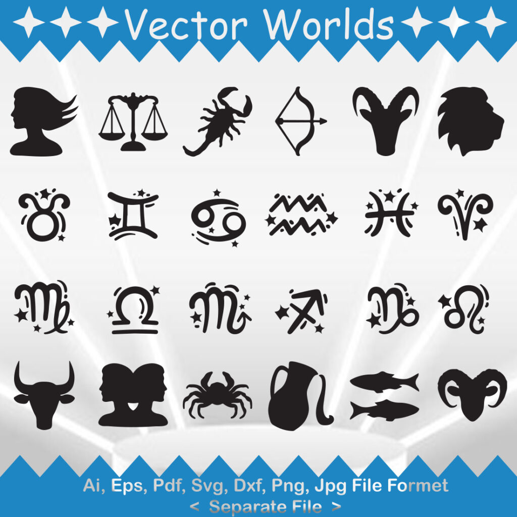 Zodiac Sign SVG Vector Design. - MasterBundles