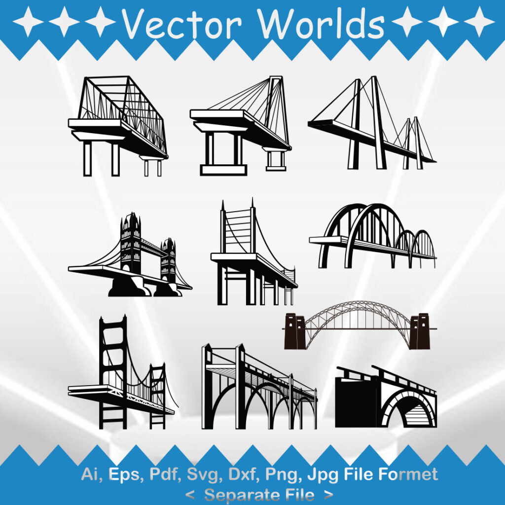 Steel Bridge SVG Vector Design. - MasterBundles