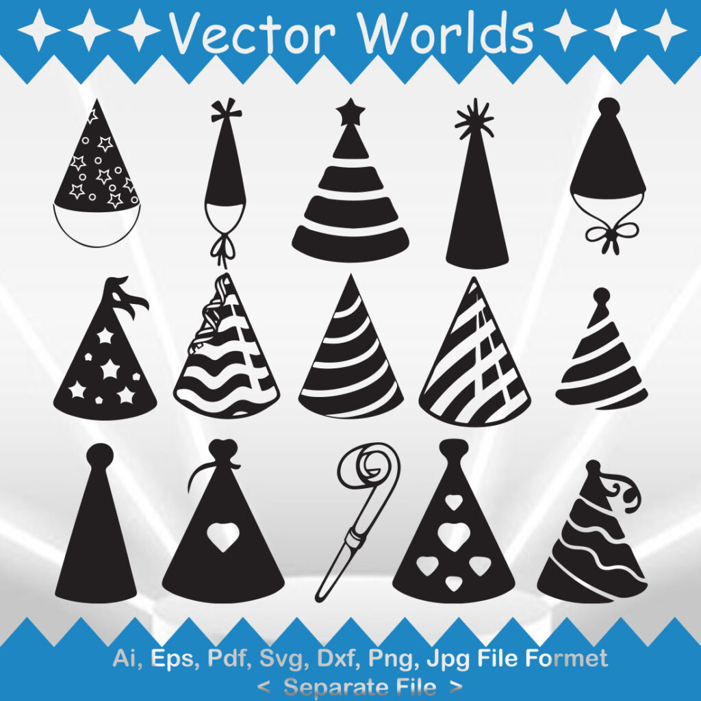 Party Hats SVG Vector Design. - MasterBundles