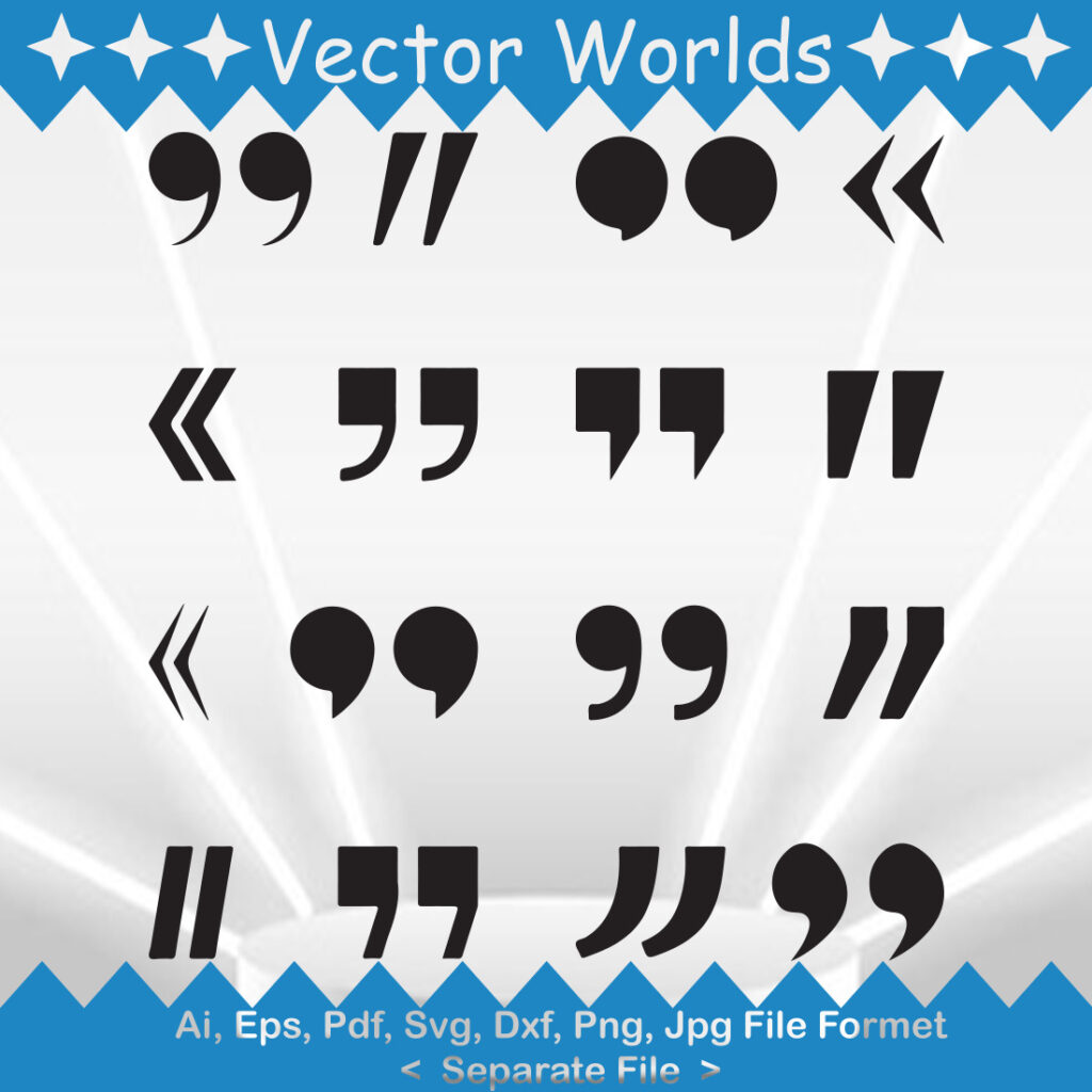 Quotation Mark SVG Vector Design. - MasterBundles