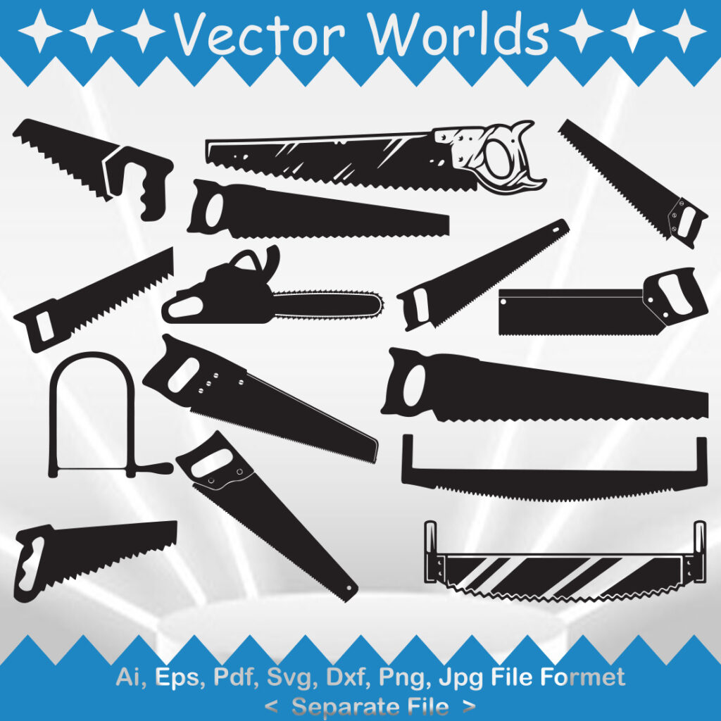 Hand Saw SVG Vector Design. - MasterBundles