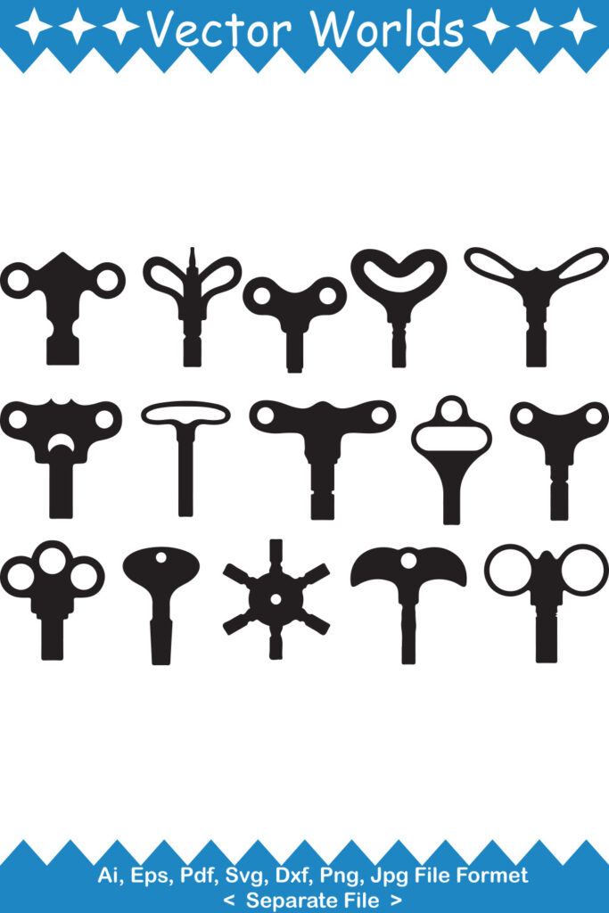 Wind Up Keys SVG Vector Design. - MasterBundles