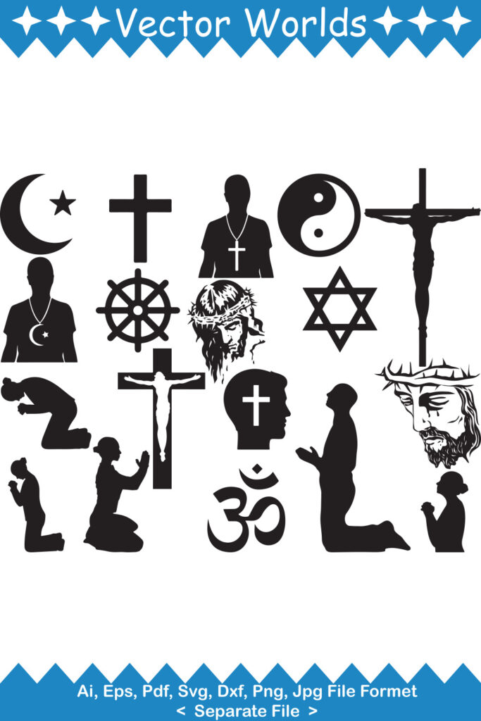 Religious People SVG Vector Design. - MasterBundles