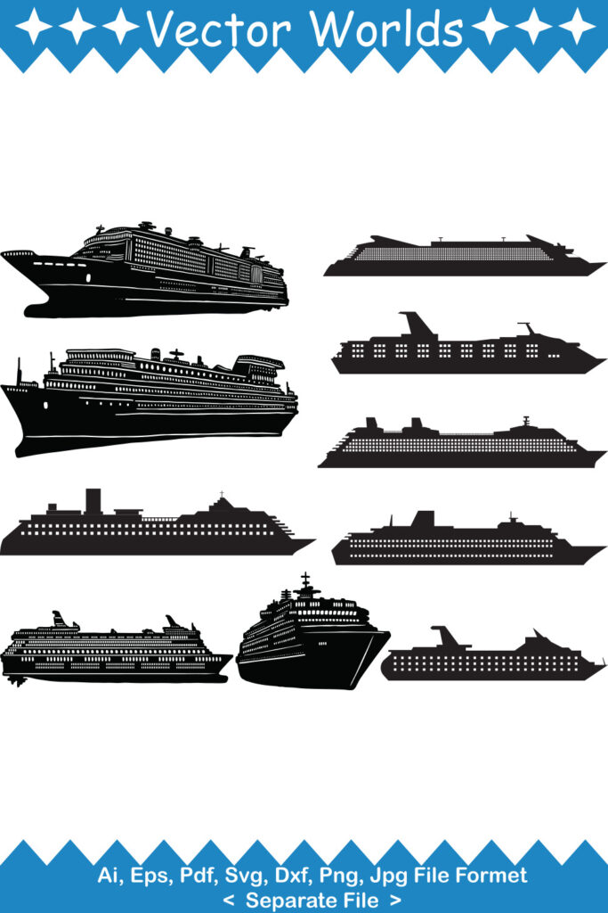 Cruise Ship SVG Vector Design. - MasterBundles