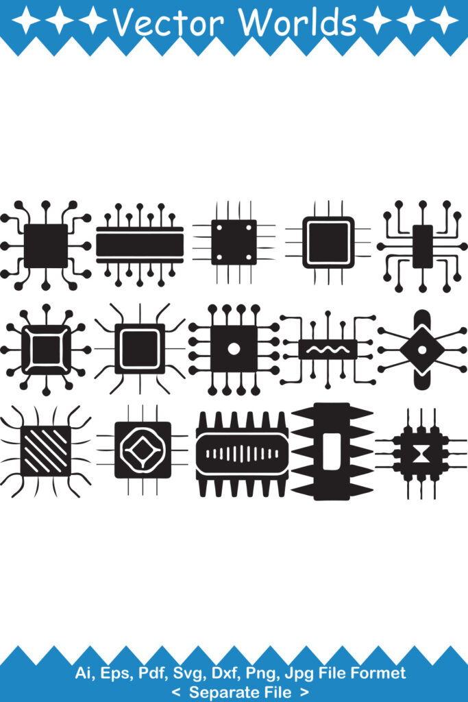 CPU Processor SVG Vector Design. - MasterBundles