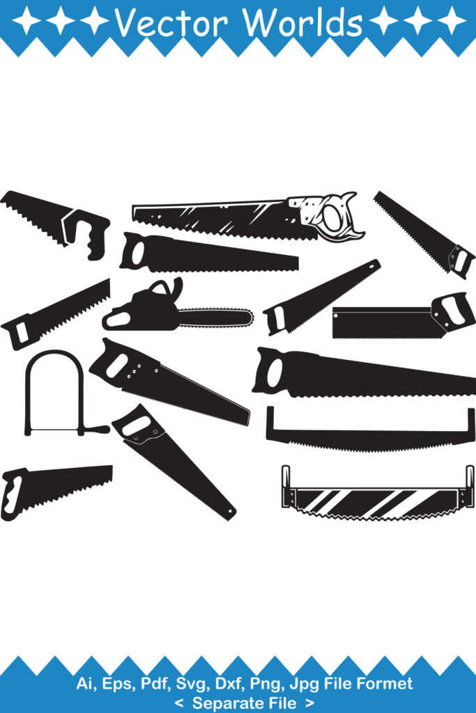 Hand Saw SVG Vector Design. - MasterBundles