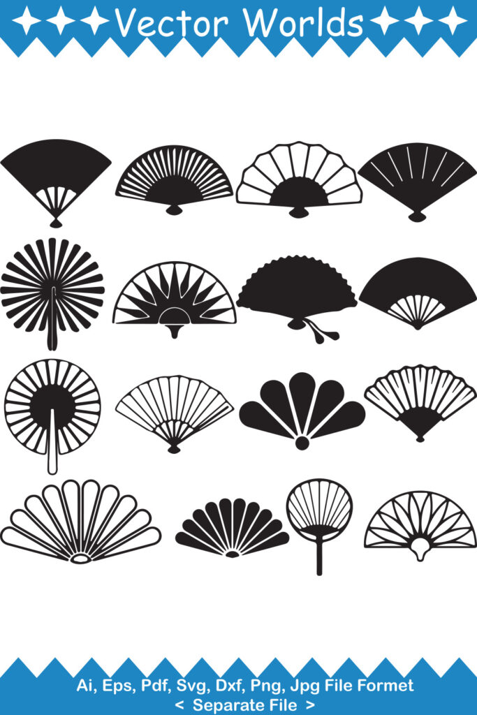 Hand Fan SVG Vector Design. - MasterBundles
